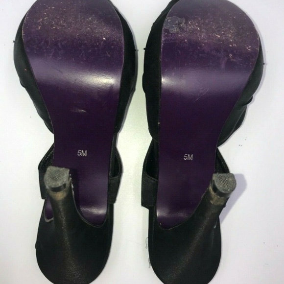 Vigoss | Shoes | Vigoss Womens Heel Satin Luxor Black Slingbacks 5 ...